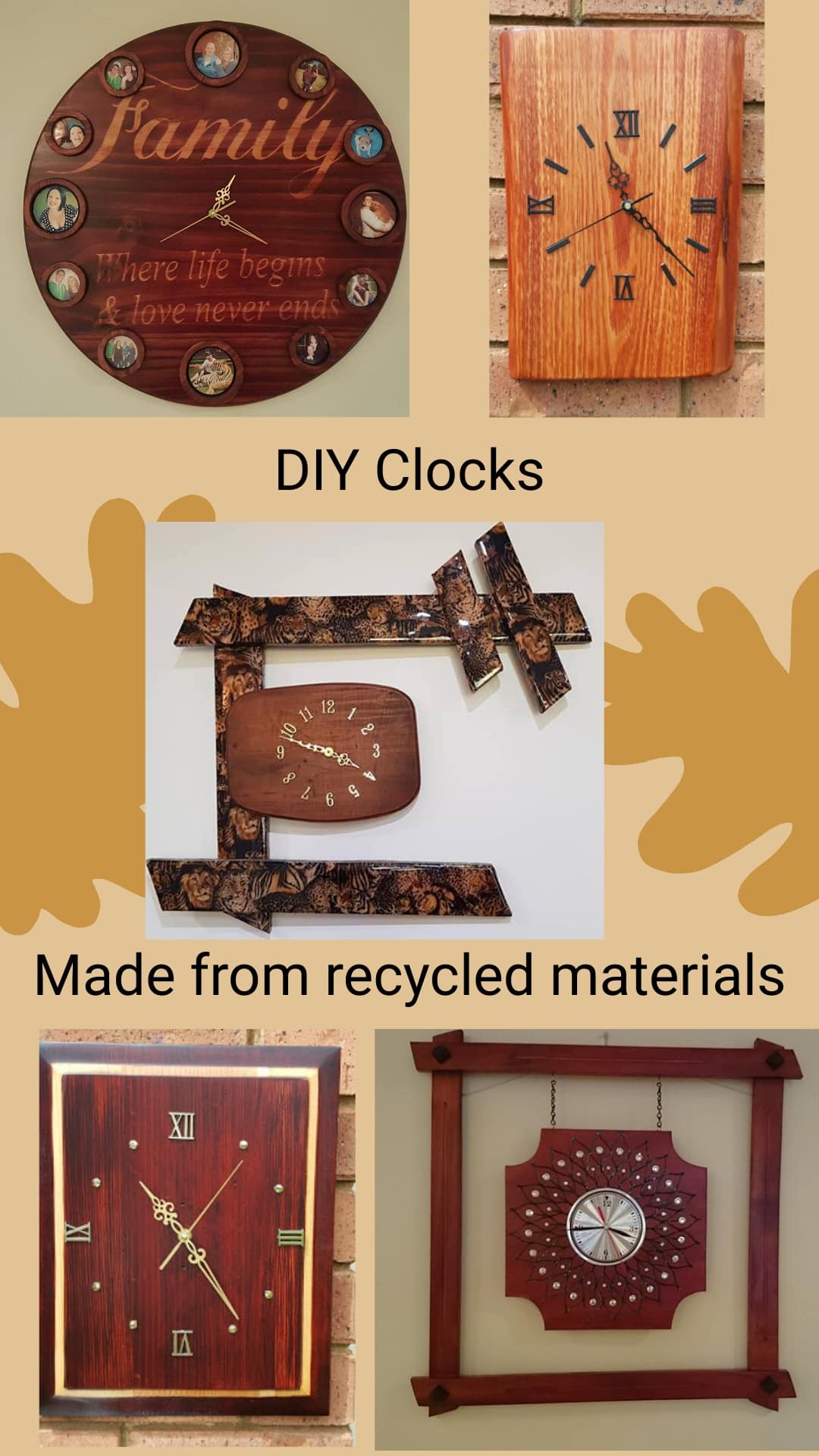 DIY Wood Clocks - Unique Creations By Anita