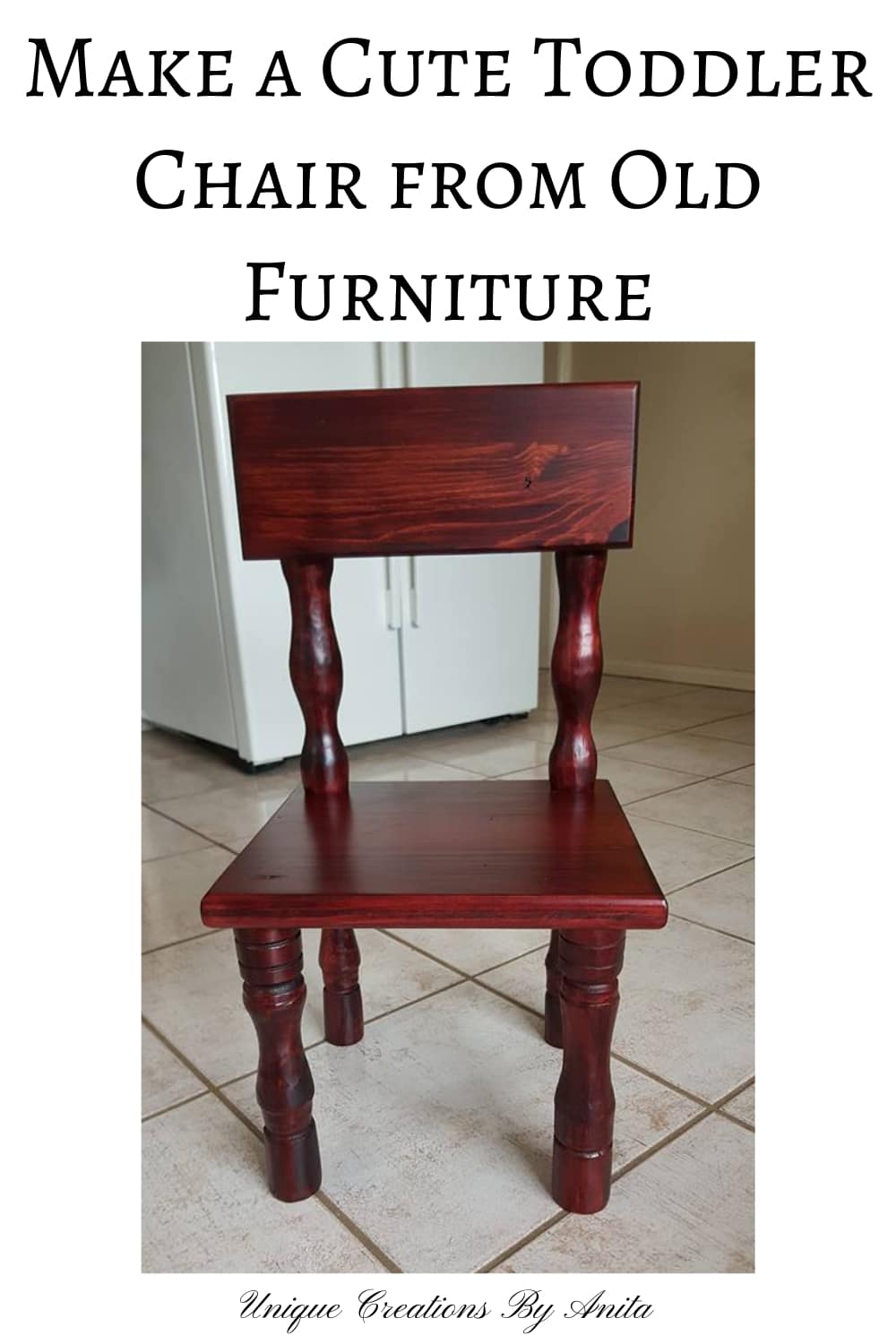 How to Make a Toddler Chair from Recycled Wood - Unique Creations By Anita