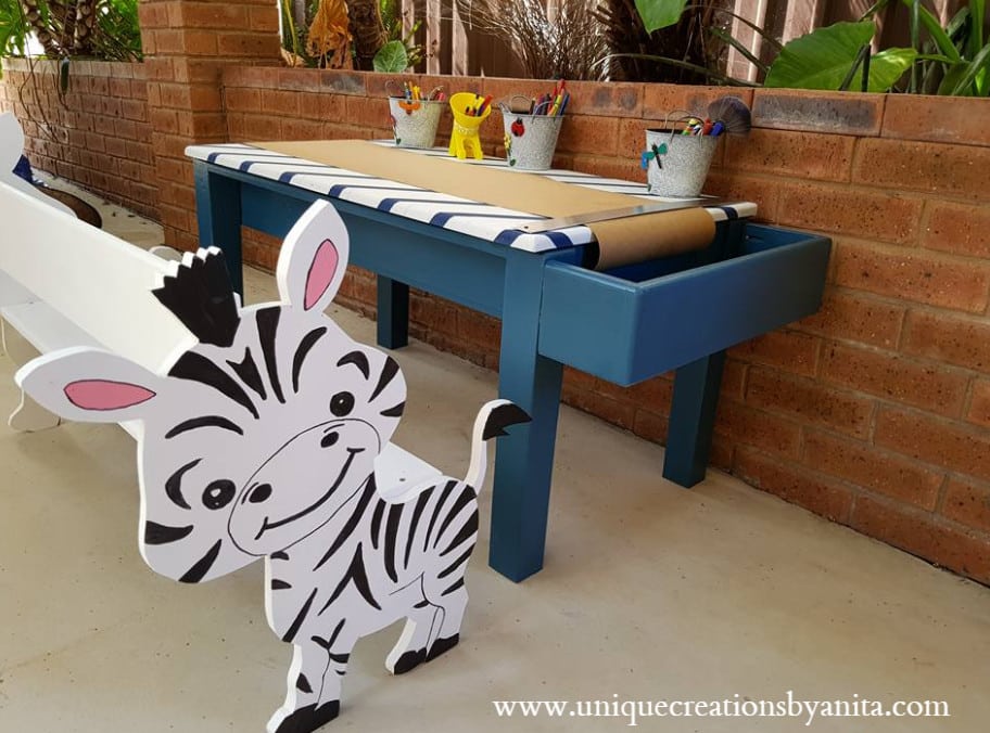How to make a kids craft table - Unique Creations By Anita