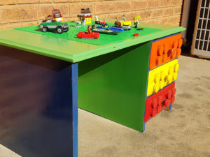 Old Study Desk Repurposed into a Lego/Activity Table - Unique Creations ...