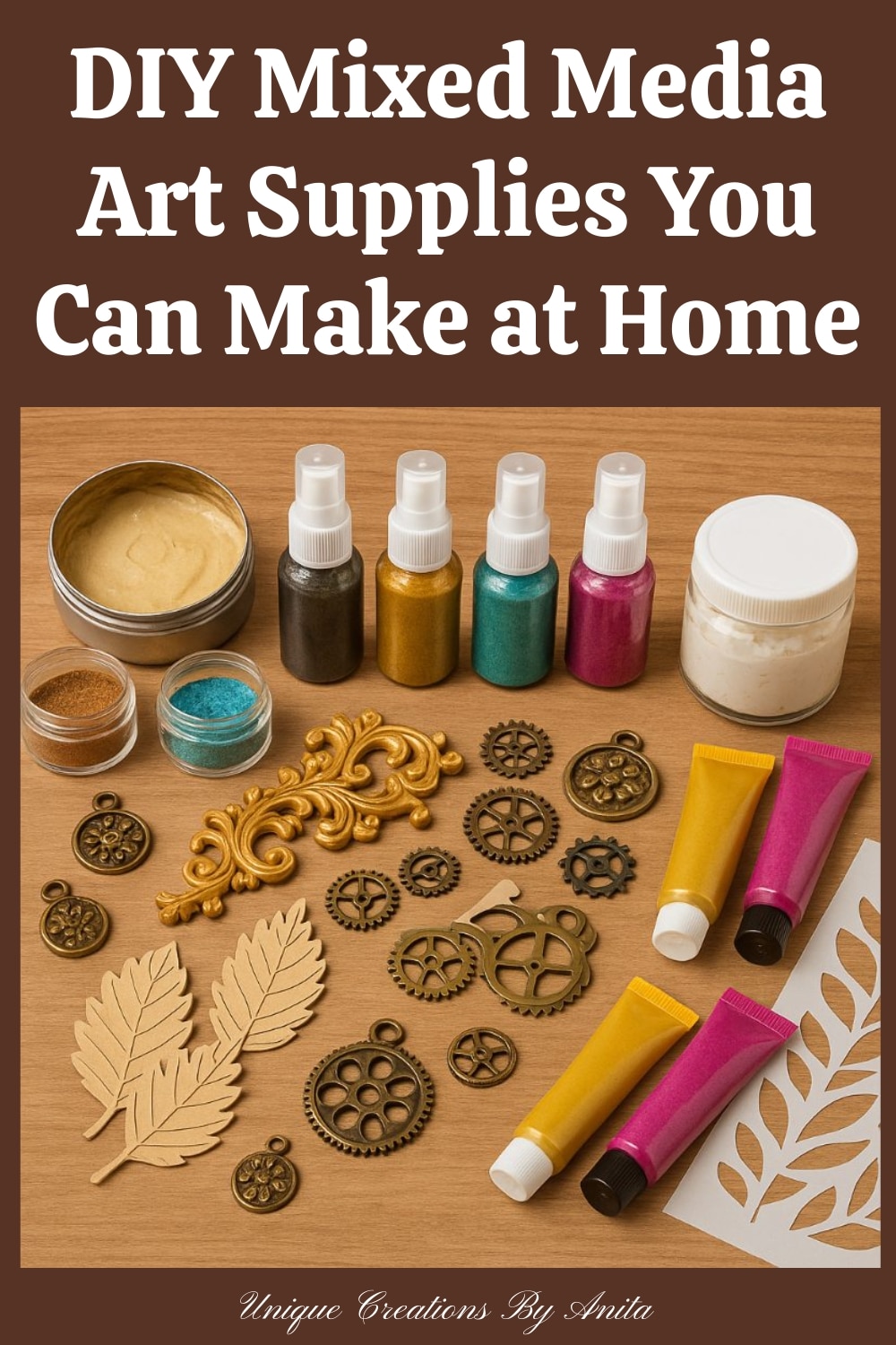 How to make your own Mixed Media Supplies - Unique Creations By Anita