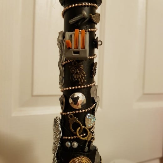 Mixed Media Steampunk Lamp - Unique Creations By Anita