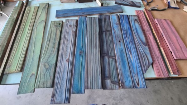 Colourful Shou Sugi Ban Wall Art - Unique Creations By Anita