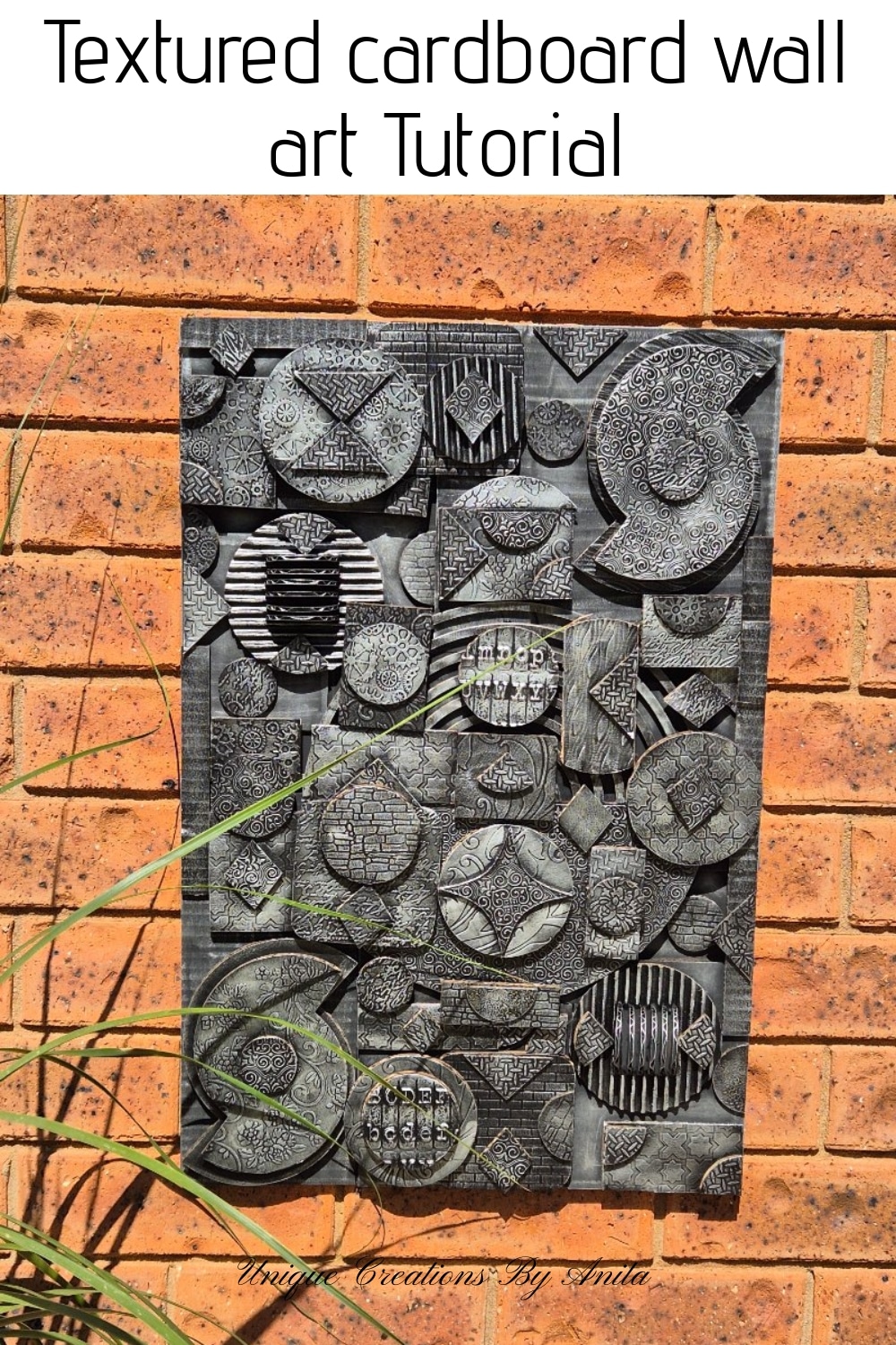 Textured Cardboard Wall Hanging - Unique Creations By Anita
